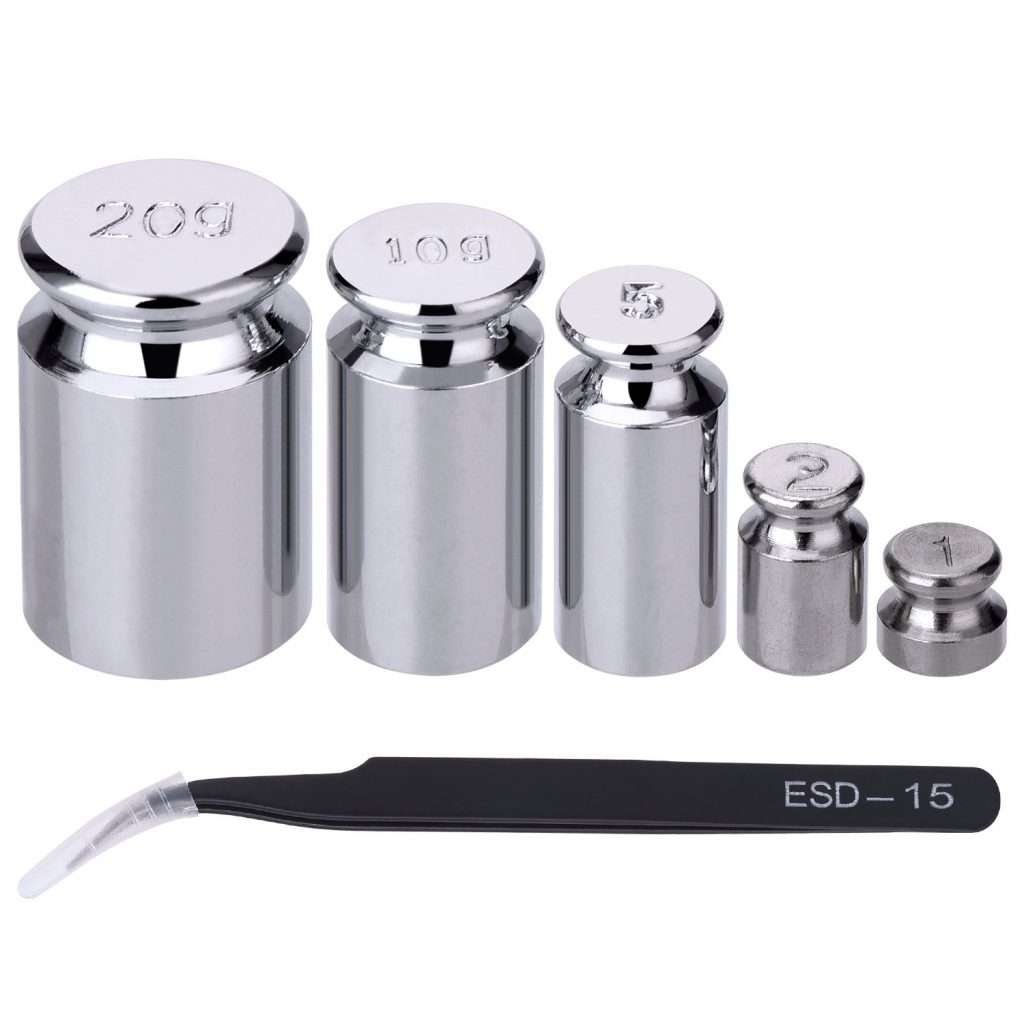 Kit Pesas Calibración Balanza 50g, 2x20g, 10g, 5g, 2x2g, 1g ...